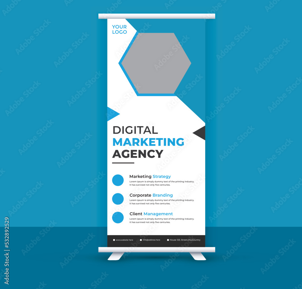 Business Roll Up Banner. corporate Roll up background for Presentation ...