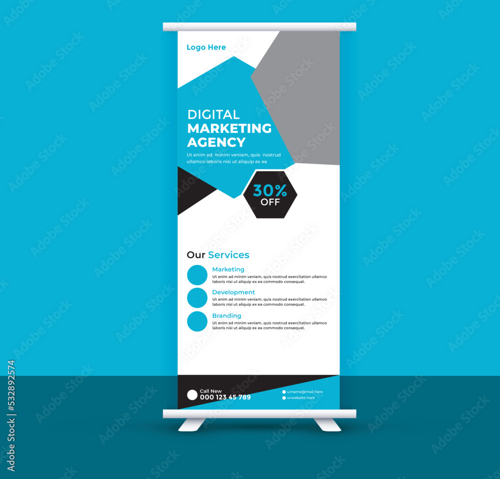 Business Roll Up Banner. corporate Roll up background for Presentation ...