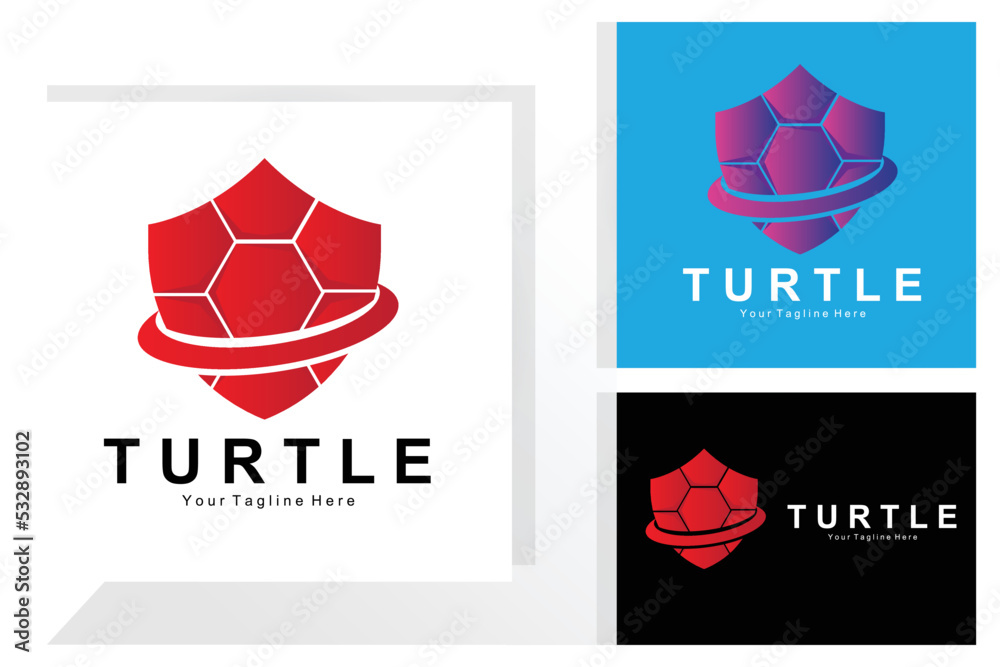 Sea Turtle Logo Design Protected Amphibian Marine Animal Icon ...