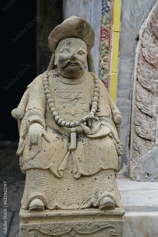 Chinese granite dolls in the Temple of the Emerald Buddha Bangkok ...