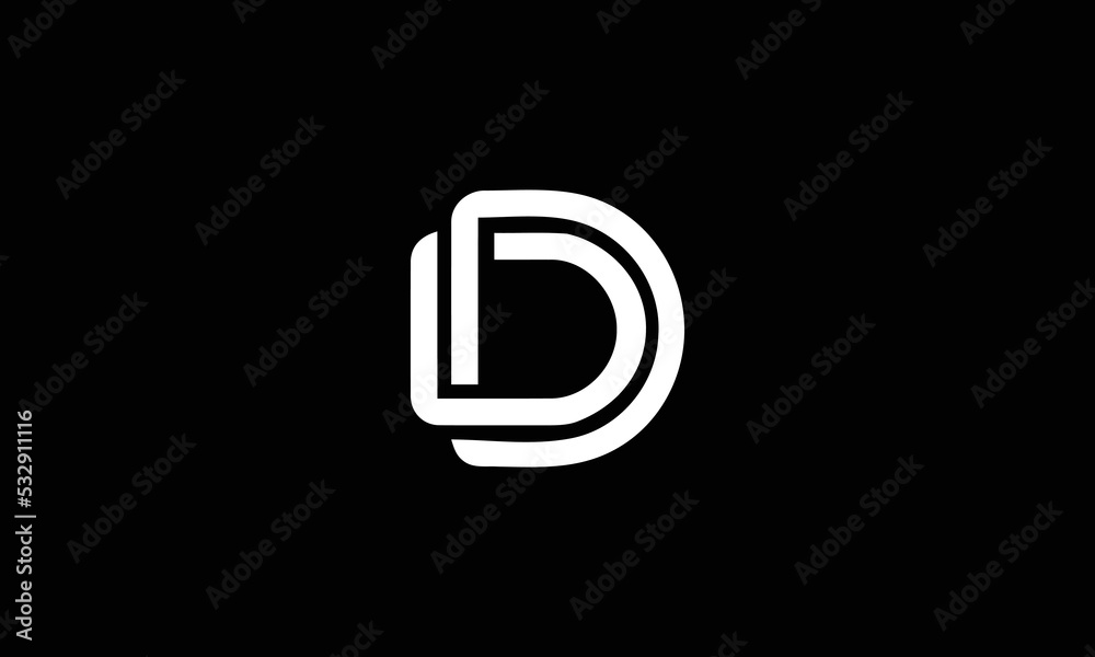 DD icon monogram letter text alphabet logo design Stock Vector | Adobe ...