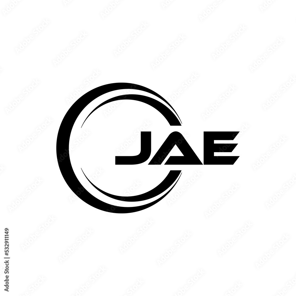 JAE letter logo design with white background in illustrator, cube logo ...