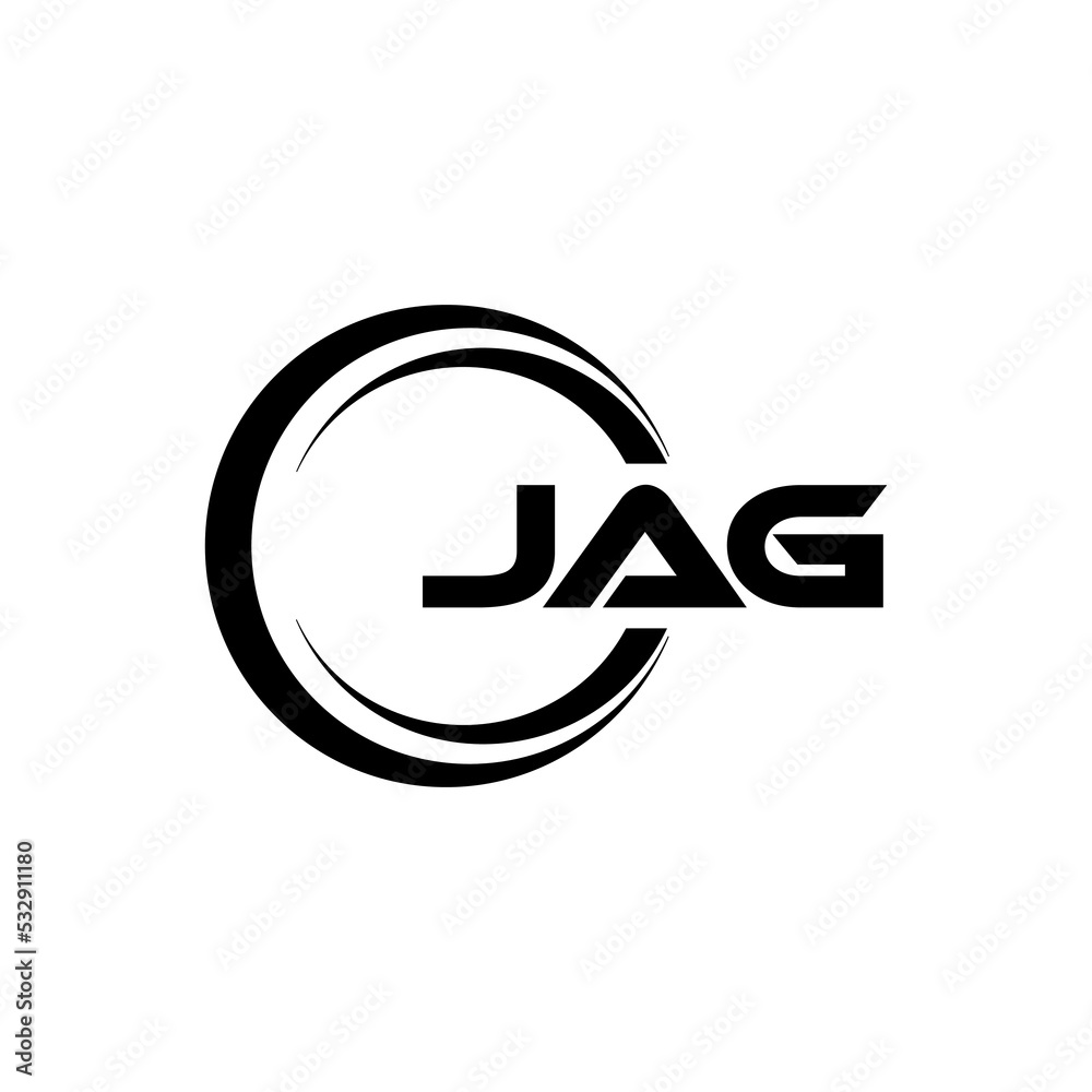 JAG letter logo design with white background in illustrator, cube logo ...