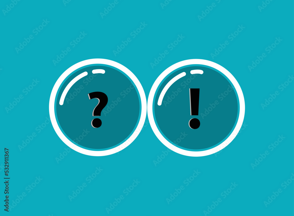 Question Marks And Exclamation Marks on a blue background.question and ...