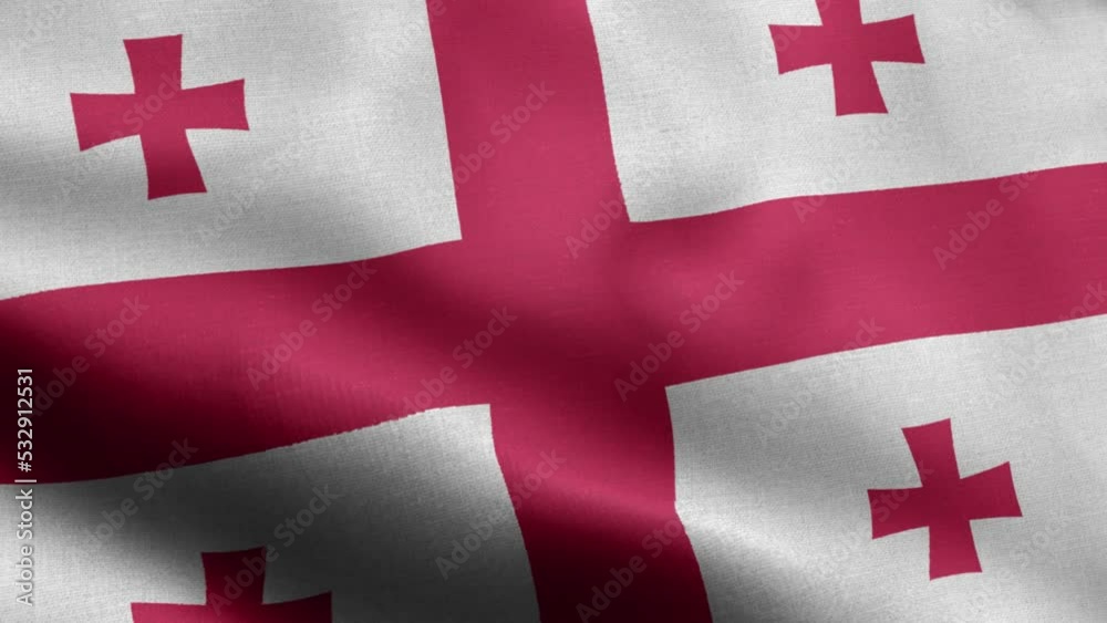 Flag Of Georgia - Georgia Flag High Detail - National flag Georgia wave ...