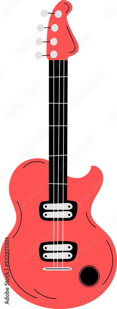 bass guitar music instrument clipart Stock Illustration | Adobe Stock