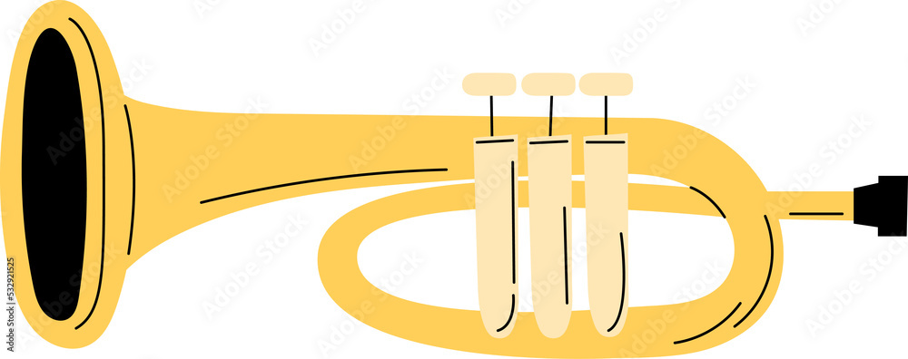 trumpet music instrument clipart Stock Illustration | Adobe Stock