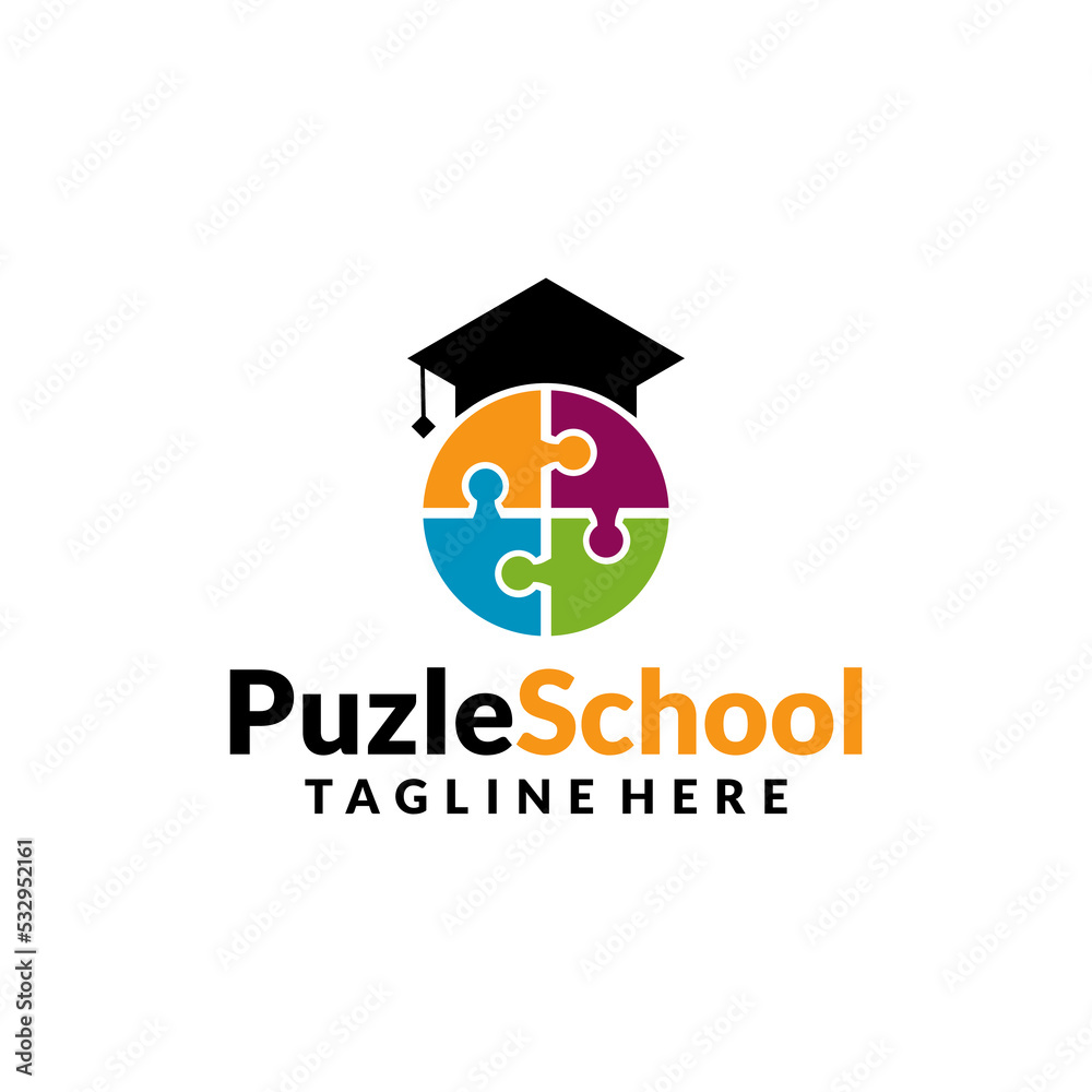 school academy logo Template Design Creative idea Stock Vector | Adobe ...