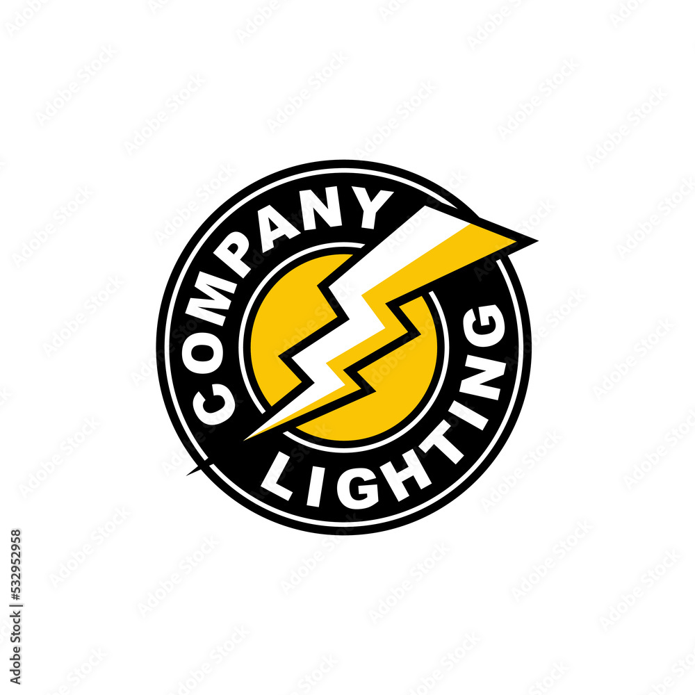 Lighting Electrical Company Logo design Creative idea template Stock ...