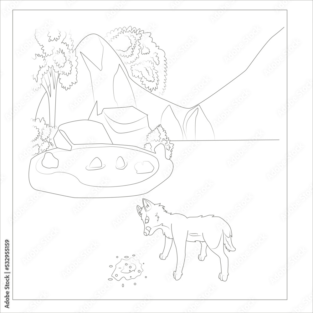 funny dinosaur coloring page for kids Stock Vector | Adobe Stock