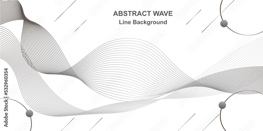 Grafika wektorowa Stock: Abstract wavy gray stream element for design ...