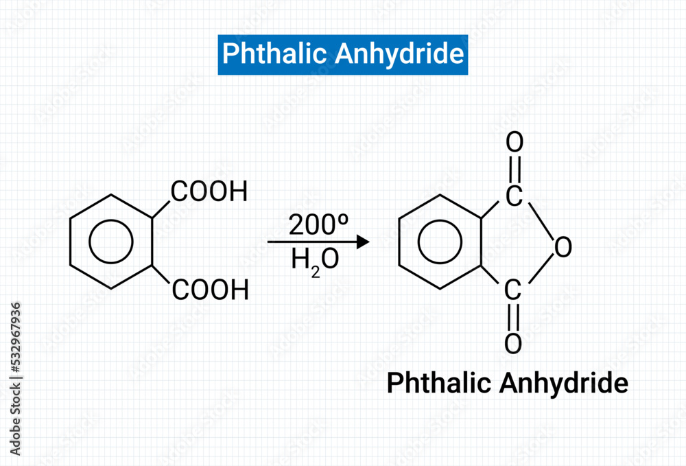 Chemical structure of Phthalic Anhydride Stock Vector | Adobe Stock