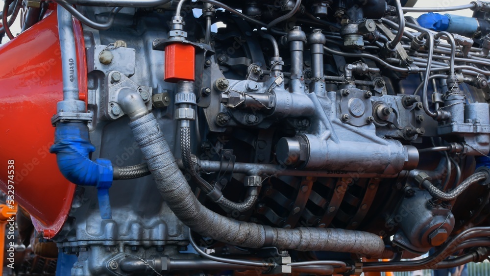 Helicopter turbojet engine for propeller blades. The turbojet engine is ...