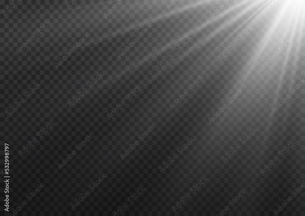 Sun flash with rays and spotlight. Star burst with sparkles ...