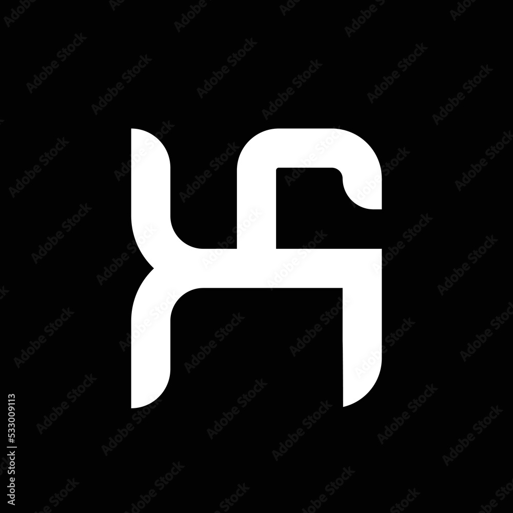 Hq Hq Logo Design Creative Minimal Letter Hq Hq Monogram Stock Vector