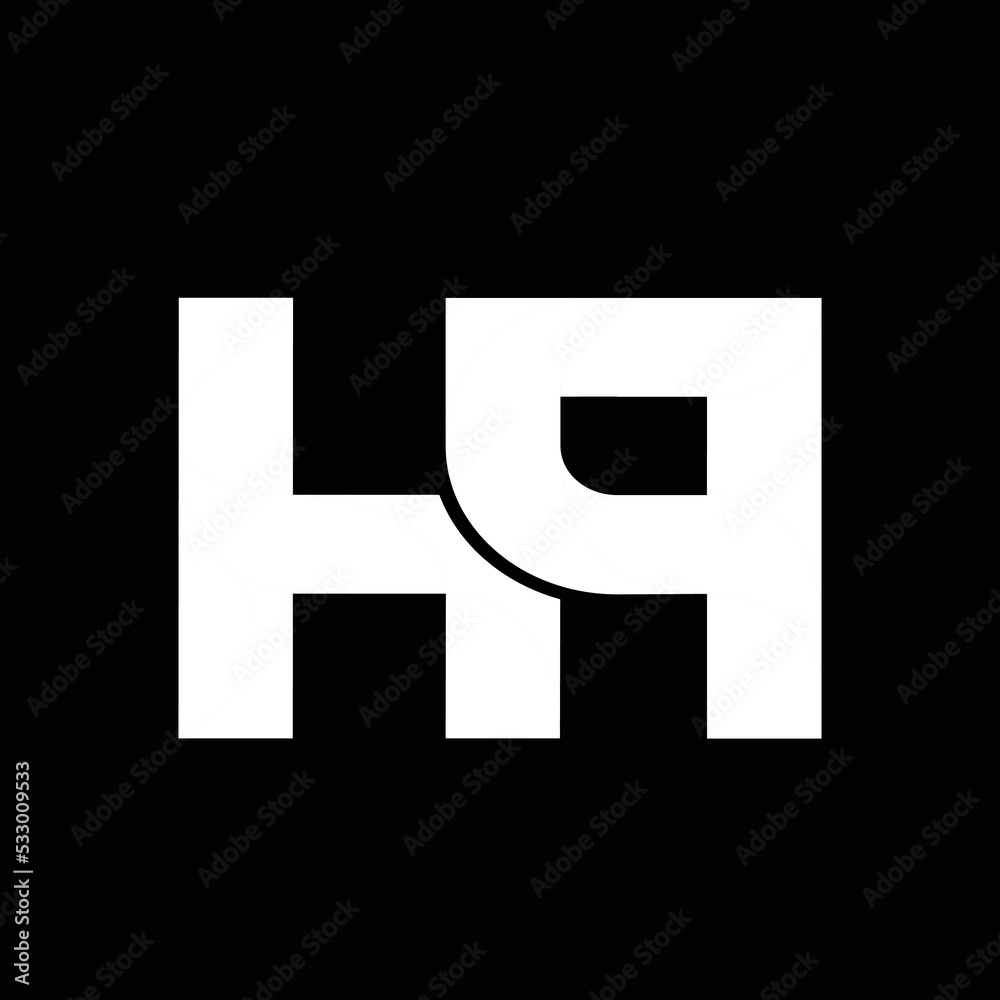 HQ HQ Logo Design, Creative Minimal Letter HQ HQ Monogram Stock Vector ...