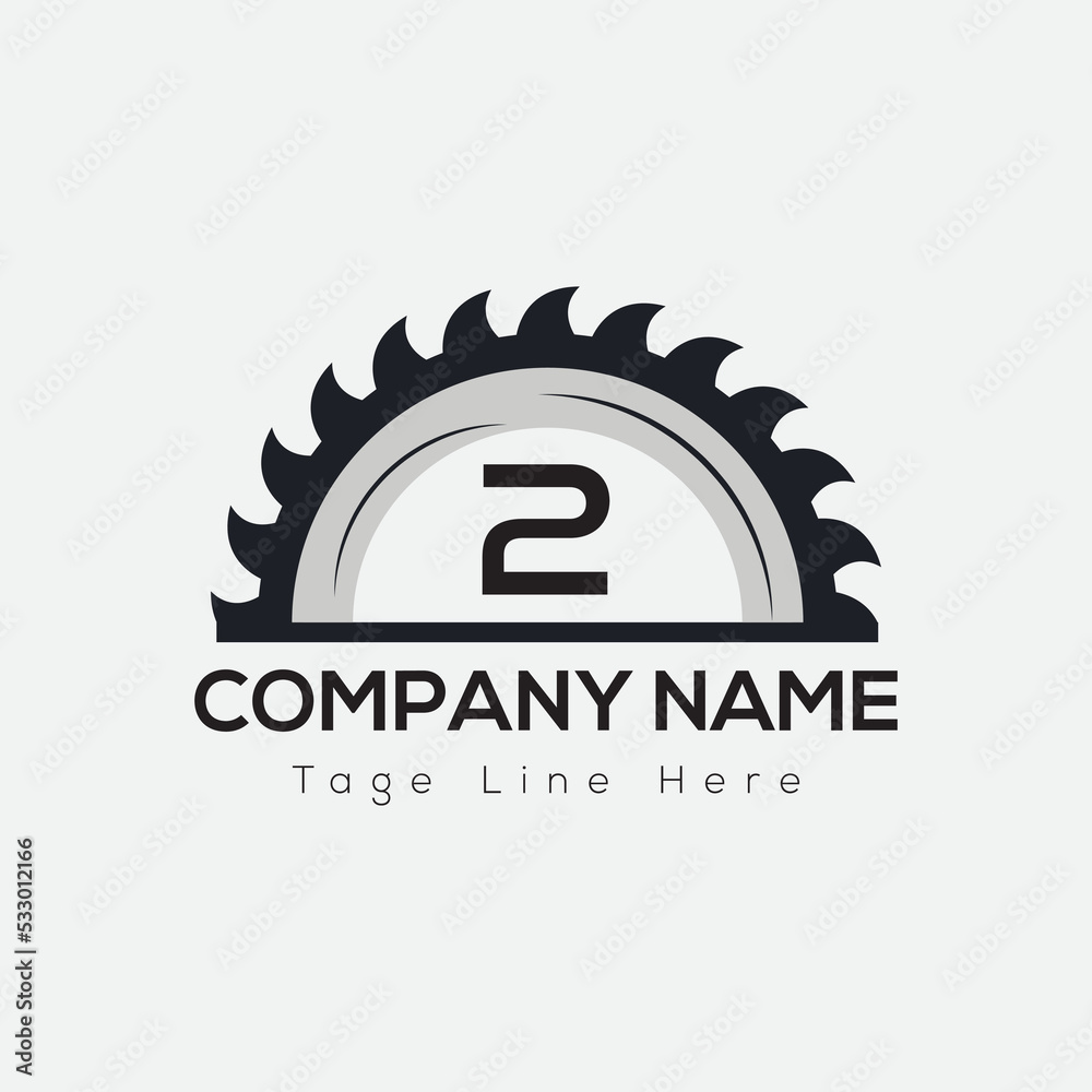 Carpenter Logo On Letter 2 Template. Carpenter On 2 Letter, Initial ...