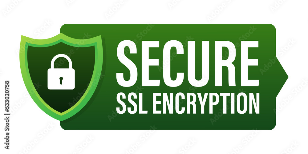 Secure connection icon illustration isolated on white background, flat ...