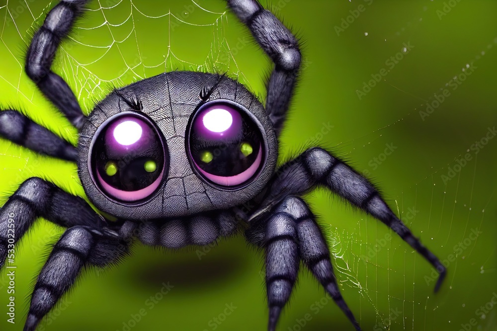 A cute but scary spider background to celebrate Halloween Stock ...