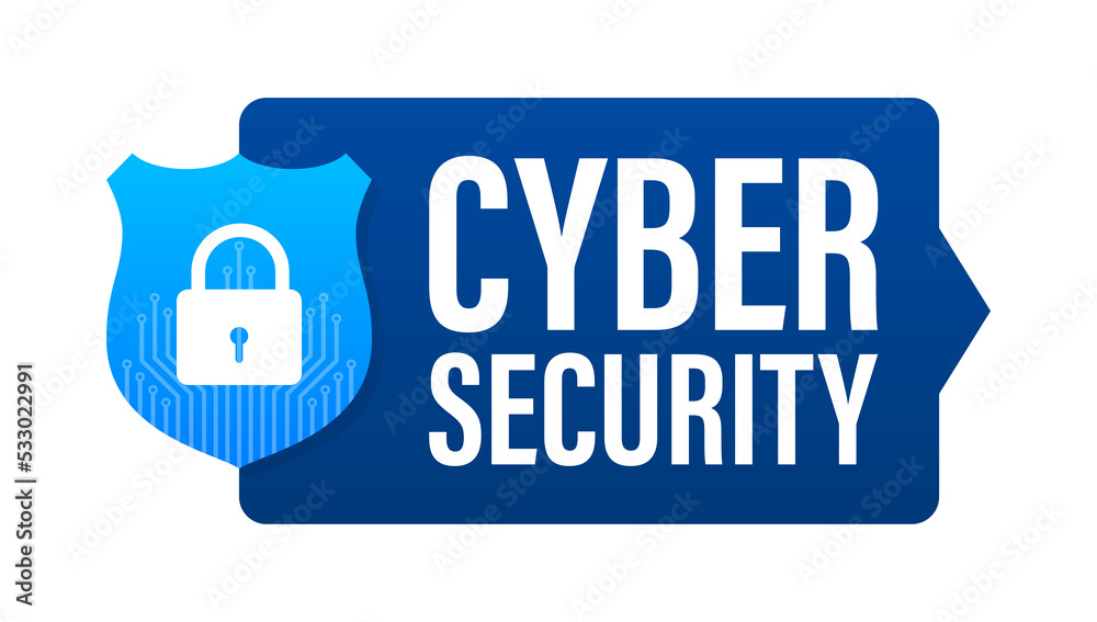 Cyber security logo with shield and check mark. Security shield concept ...