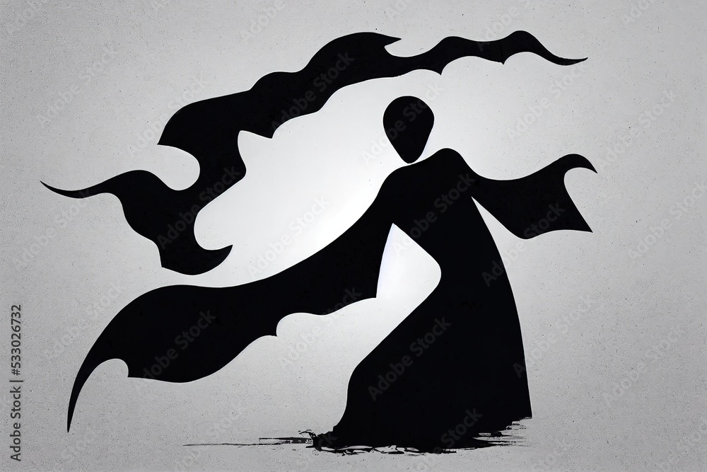 Halloween ghosts Spirit silhouette Funny white phantom Cute horror ...