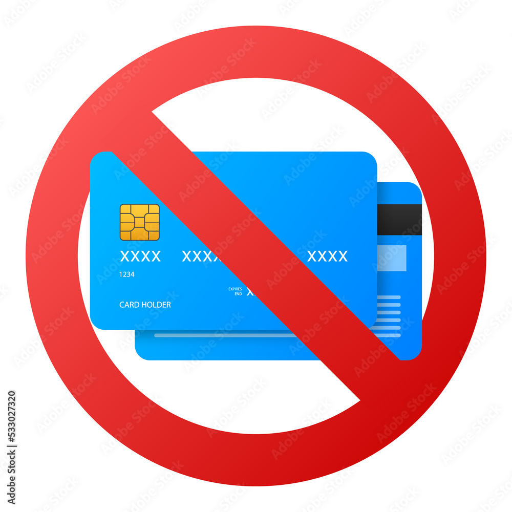 Cash only, Stop sign. No debit or credit card. Money sign. stock ...