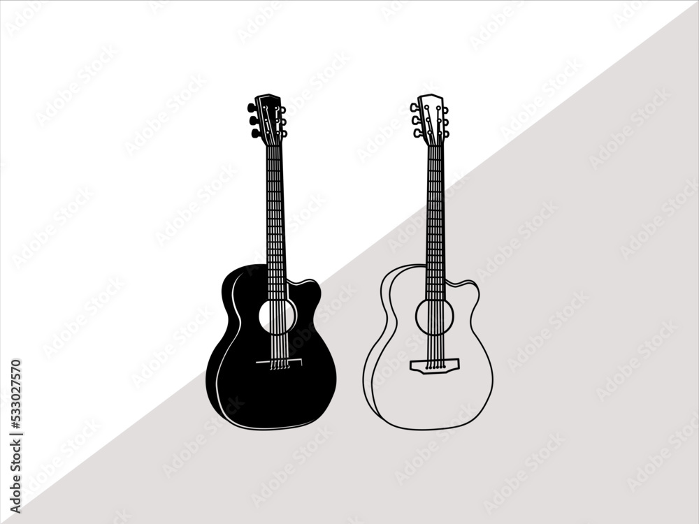 Guitar SVG Cut File, Guitar Monogram, Guitar Clipart, Electric Guitar ...