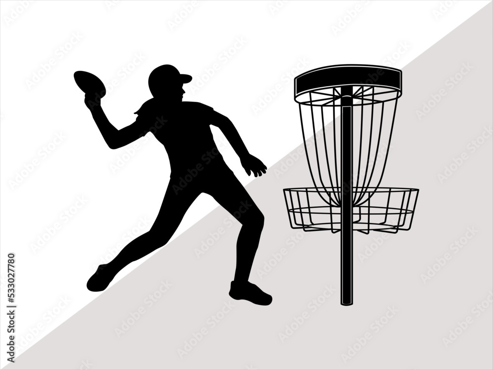 Disc Golf SVG, Disc Golf Vector, Disc golf logo, Disc Golf Silhouette ...