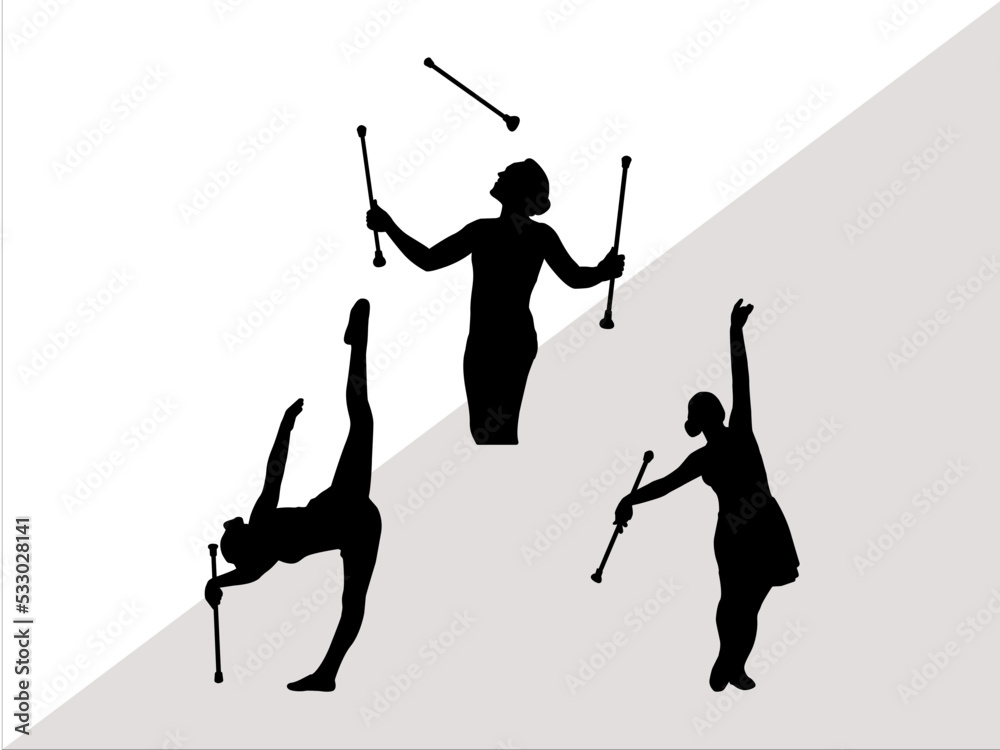 Baton Twirling SVG, Majorette Baton Twirling Gymnastics SVG, Baton ...
