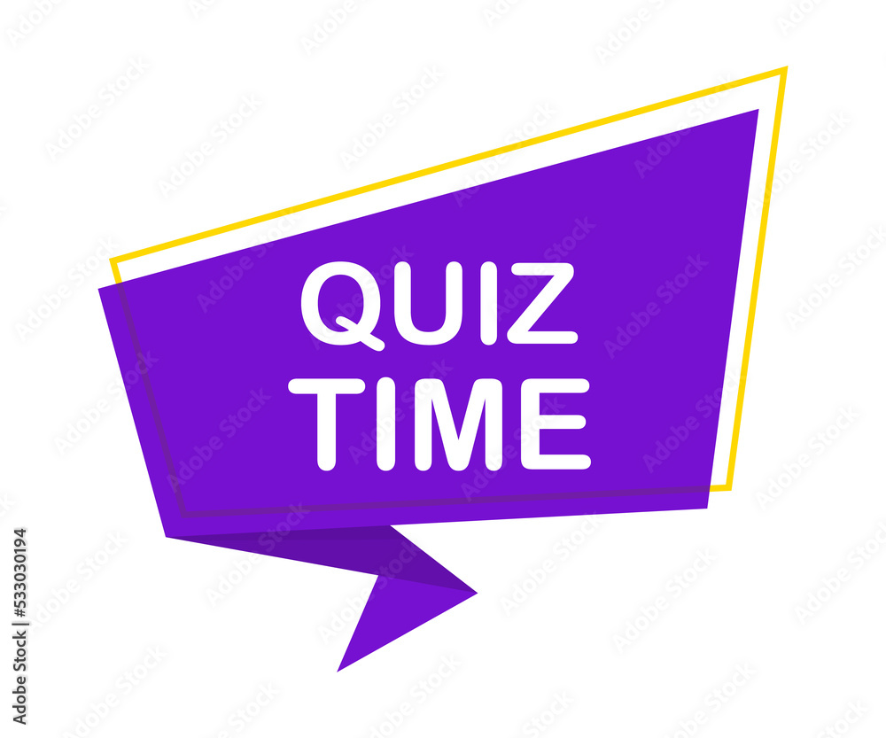 Quiz Time Banner Banner Announcement Megaphone With Quiz Time Message In Bubble Speech Banner