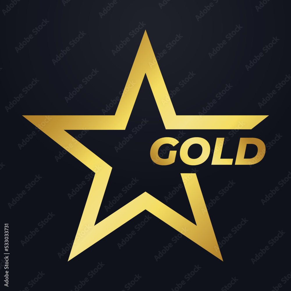 Vektorová grafika „Luxury Golden star logo Symbol Vector designs ...