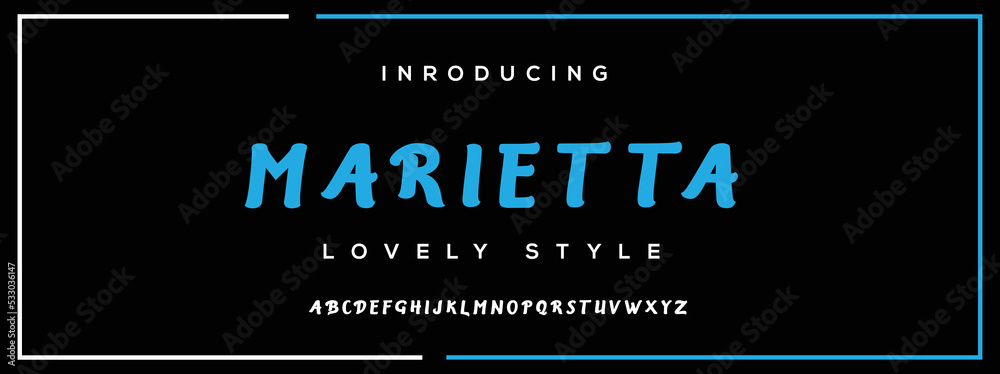 MARIETTA Minimal urban font. Typography with dot regular and number ...