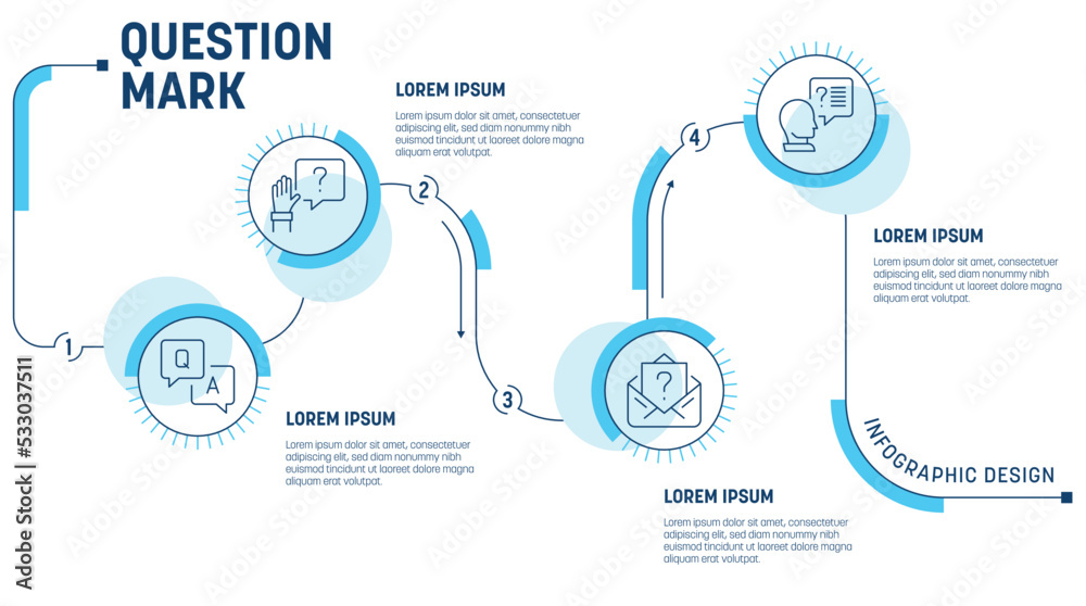Question Mark Infographic Template. Interrogative and Question ...