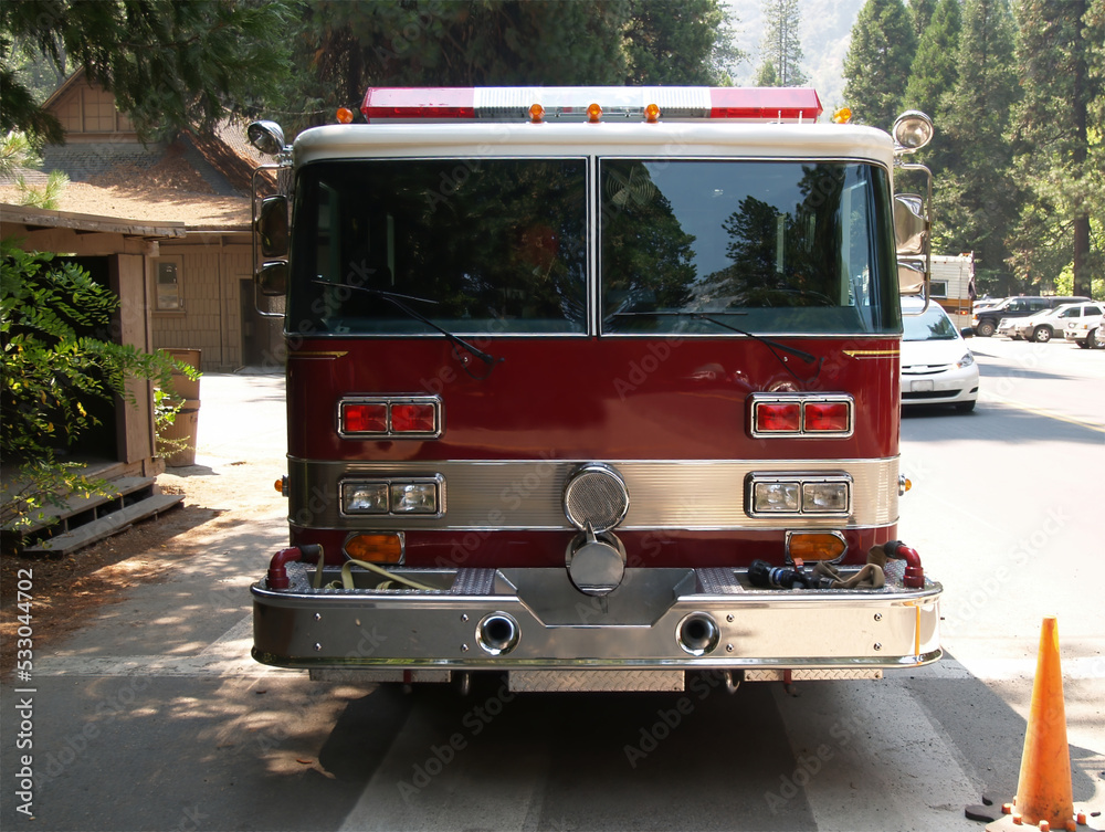 Fire Engine At Yosemite National Park Parking Lot Stock Photo | Adobe Stock Fire Engine At Yosemite National Park Parking Lot Stock Photo | Adobe Stock
