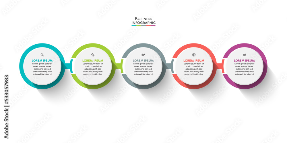 Business data visualization. timeline infographic icons designed for ...