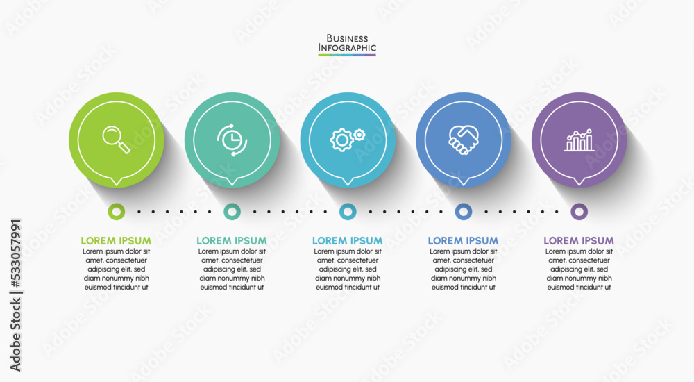 Business data visualization. timeline infographic icons designed for ...
