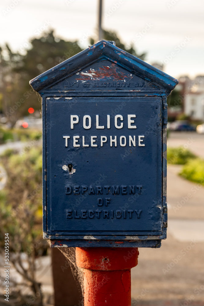 Old Poilce Telephone Call Box Covered In Spider Webs Stock Photo ...