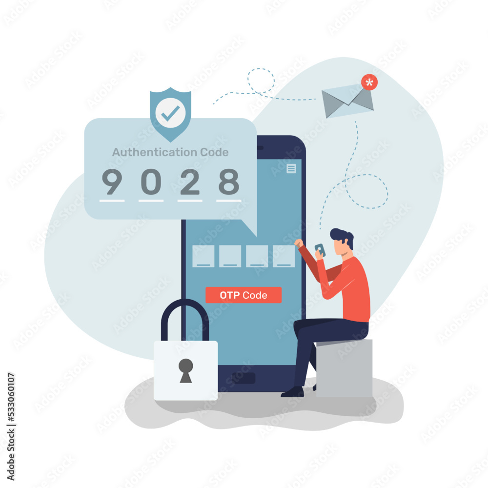 Verification pin code, security code message notification, two step ...
