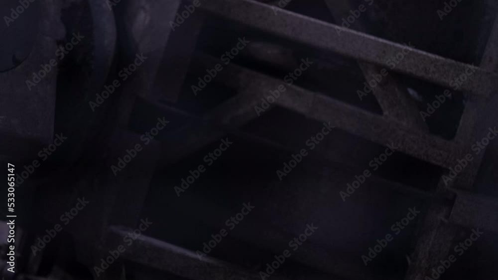 Close up Industrial machine automated spin rotation, process to create ...