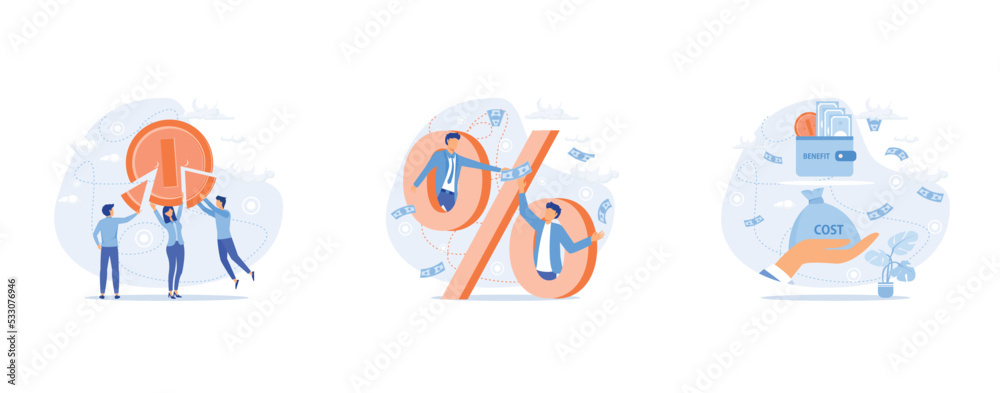 Dividend income and financial profitability. Return on investment chart ...