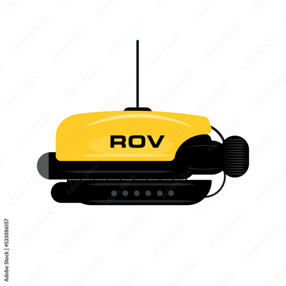 ROV - Remotely Operated Vehicle vector Illustration Stock Vector ...