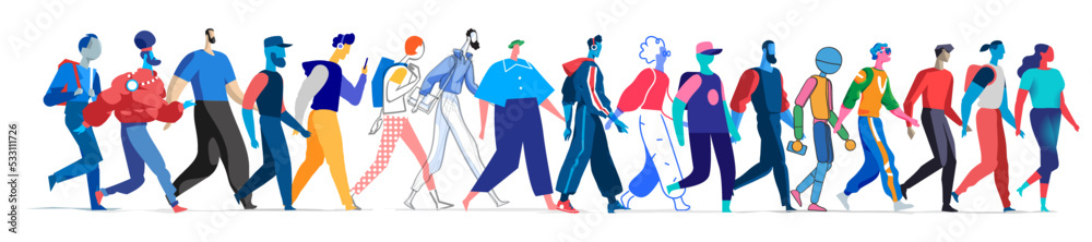 Collection of male characters for character animation. Isolated on ...