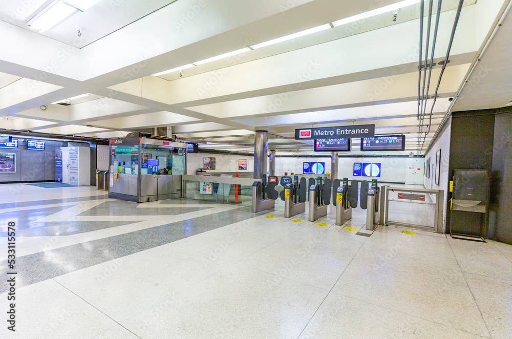 inside the modern and frequently operating Metro system in San ...