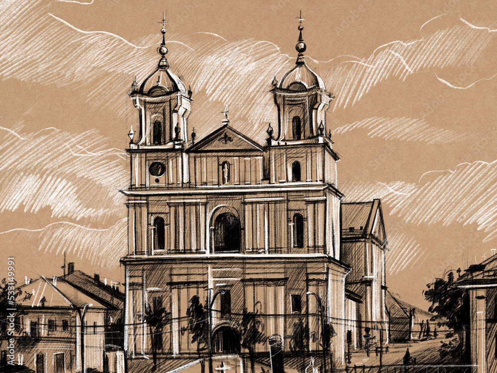 Catholic Church Drawing