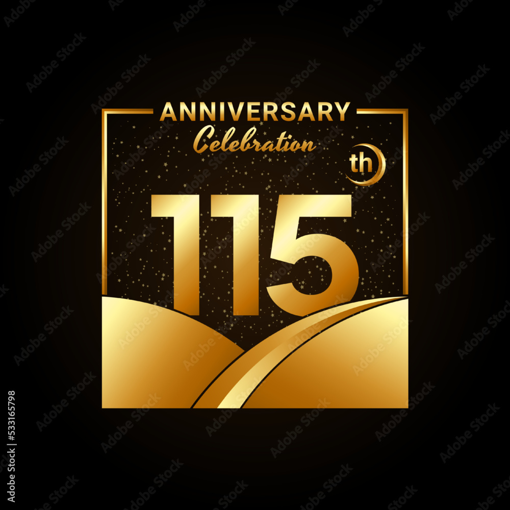 115th anniversary, Anniversary Celebration template design. Logo vector ...
