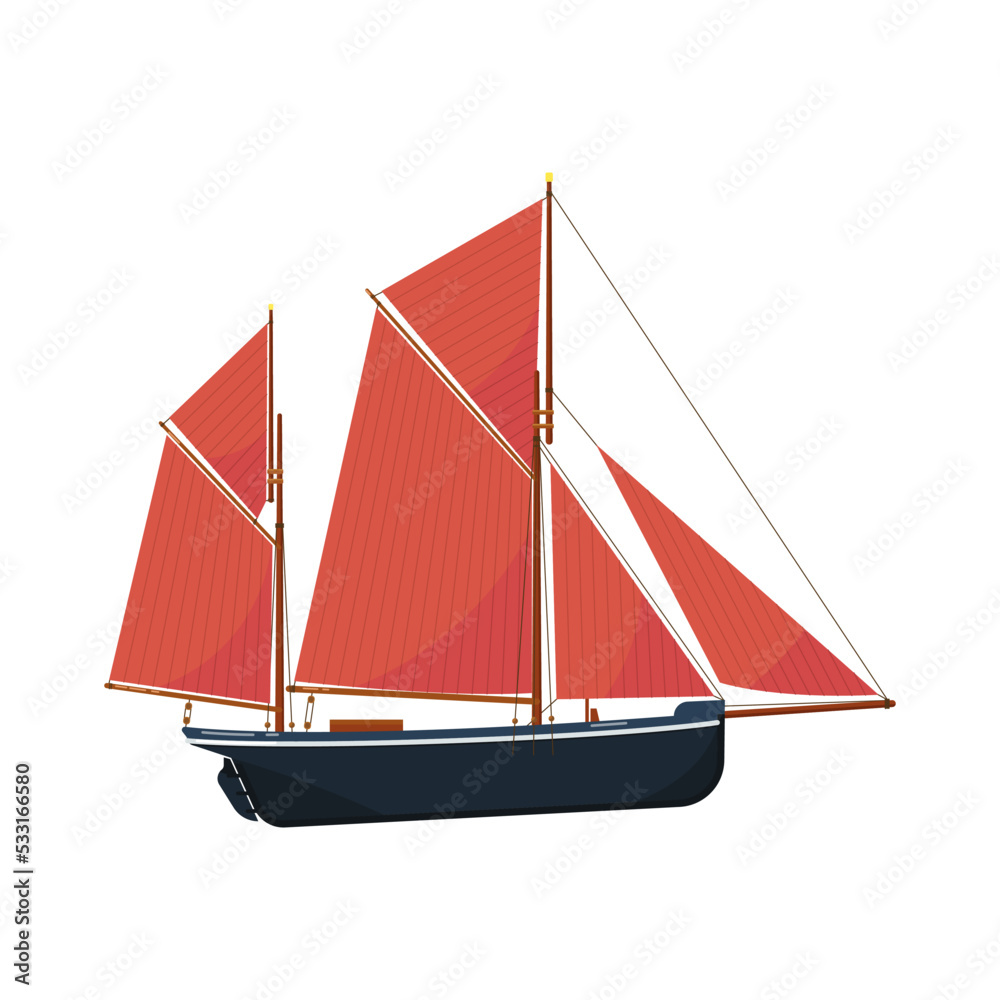 Poster Old brigantine isolated on white icon – Wall Art | UkPosters