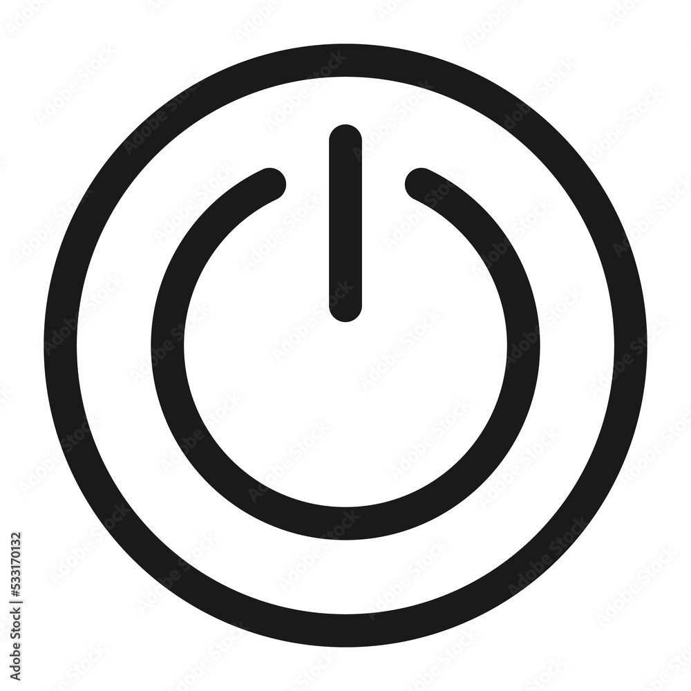 Power button, on and off icon. Shut down vector illustration Stock ...