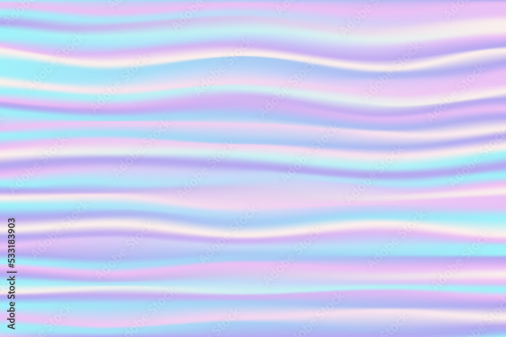 Holographic striped gradient background. Iridescent neon texture with ...