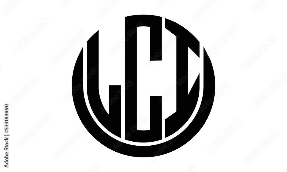 LCI shield in circle logo design vector template. lettermrk, wordmark ...