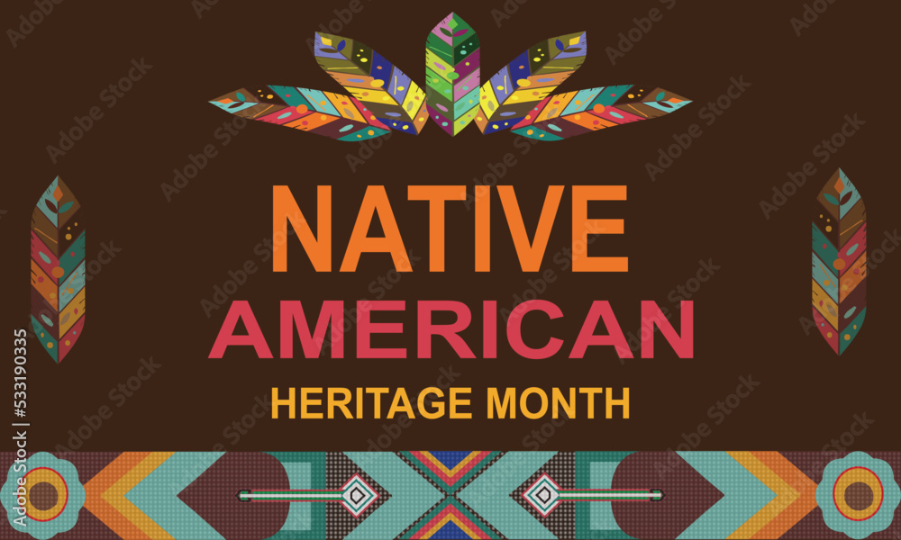 Native American Heritage month background design. It includes pattern ...